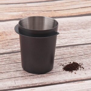 Coffee Dosing Cup 54mm, Stainless Steel Espresso Coffee Dosing Cup Espresso Machine Accessories, Coffee Powder Feeder Part Easy Use Coffee Grinder Powder Cup Compatible with 54mm Coffee Filter