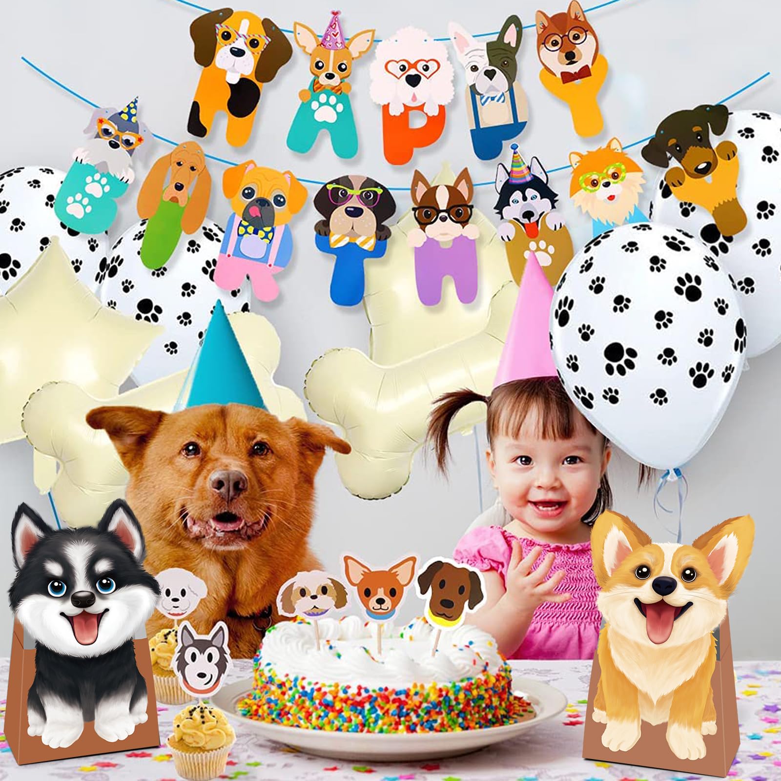 FRIDAY NIGHT 24 Pieces Puppy Theme Candy Boxes Dog Goodie Treat Gift Box Kids Birthday Pet Adoption Party Favor for Wedding Baby Shower Decoration…