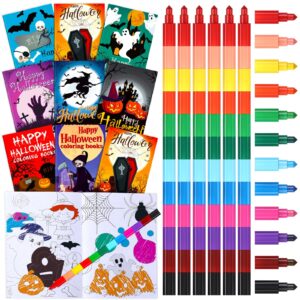 funrous 24 set halloween coloring books party favors with crayons mini halloween coloring book bulk activity book pages for trick or treat goodie bags stuffers birthday party gifts prizes supplies