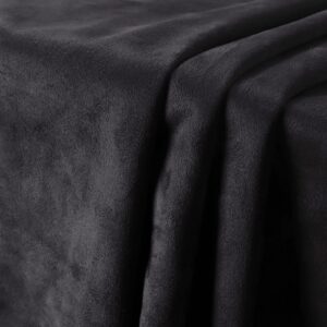 suede alcantara fabric 64" w×36" l double-side soft ventilation material alcantara fabric for cushion sofa pillows car headliner replacement home interior wrap décor 64" wide - black