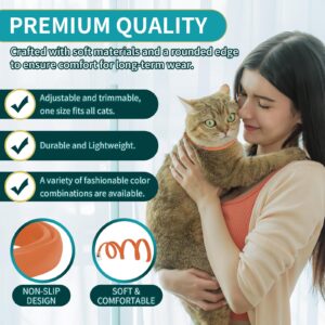 4 Pack Flea Collar for Cats, Cat Flea and Tick Collar 8 Months Cat Flea Collar Treatment Prevention, Adjustable Waterproof Cat Flea Collar Kitten Natural Tick and Flea Collar for Cat (Oragne&Green)