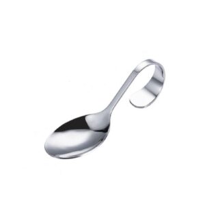 stainless steel bent handle spoon buffet western food seafood sushi vertical spoon fork