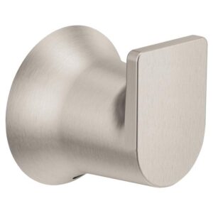 moen genta single hook robe hook in brushed nickel