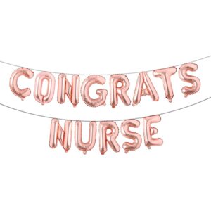 congrats nurse balloons multicolor - 16 inch | nurse graduation decorations class of 2023 | nurse balloons for nursing graduation party supplies | congrats nurse for nurse party decorations (congrats