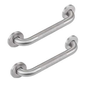 jakarda textured handicap grab bar for shower, shower handles for elderly, shower grab bars for seniors with concealed screws (brushed nickel)