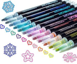 shimmer markers outline glitter gel pens: 12 christmas stocking stuffers teenage tween teen girl gifts trendy stuff cute arts crafts art supplies kids ages 4 5 6 8 9 10 14 16 18 year old outliner 2024