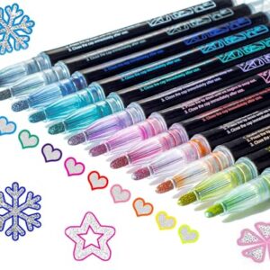 Shimmer Markers Outline Glitter Gel Pens: 12 Christmas Stocking Stuffers Teenage Tween Teen Girl Gifts Trendy Stuff Cute Arts Crafts Art Supplies Kids Ages 4 5 6 8 9 10 14 16 18 Year Old Outliner 2024