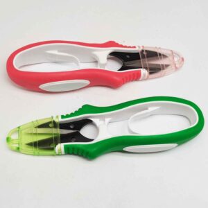 HONEYSEW 3PCS 5 Inch Sewing Scissors Clipper Thread Snips Small Embroidery Thrum Yarn Thread Cutter with Sheath Cover Trimming Nipper for Stitch DIY Supplies Thread Cutter Tool (3PCS RED Thread Snips)