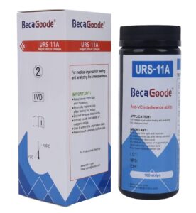 becagoode 11-in-1 rapid urine-test strips 11 parameters for ketosis, ph, protein, uti and more in your body-100 count