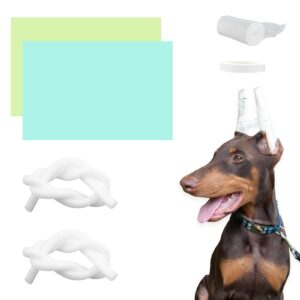 keajuidy dog ear posting kit, dog ear stand up support tool two ways, dog ear stick foam tape dog supplies dog ear fixed correction vertical holder for doberman pinscher dog samoyed corgi