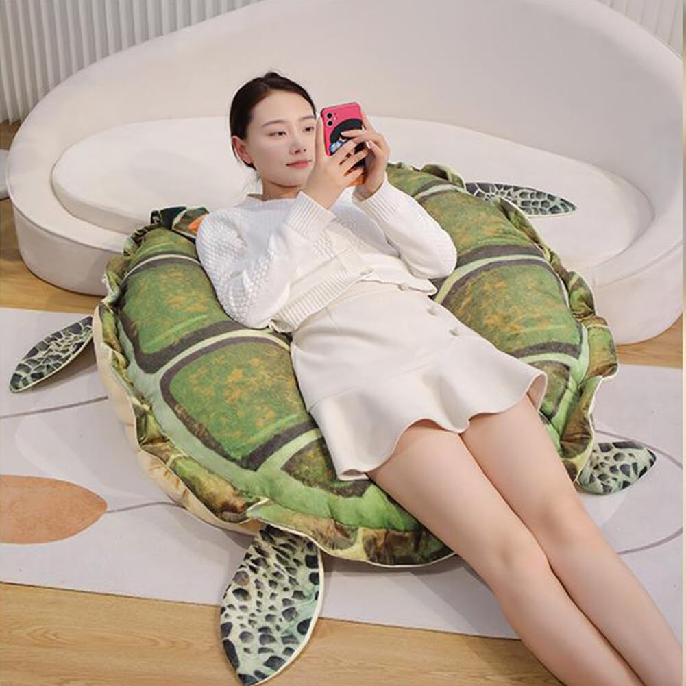 Yuthsona 40IN Wearable Turtle Shell Pillows Tortoise Plush Pillow Turtle Shell Stuffed Animal Costume Plush Toy Funny Dress Up Creative Gifts for Boys and Girls