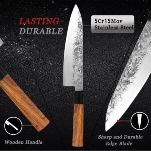 Dawdle 8 inch Chef's Knife Japanese knife High Carbon Stainless Steel Sharp Kitchen knife Cooking Knife Professional Chefs Knife for Kitchen Sushi Knife With Sheath