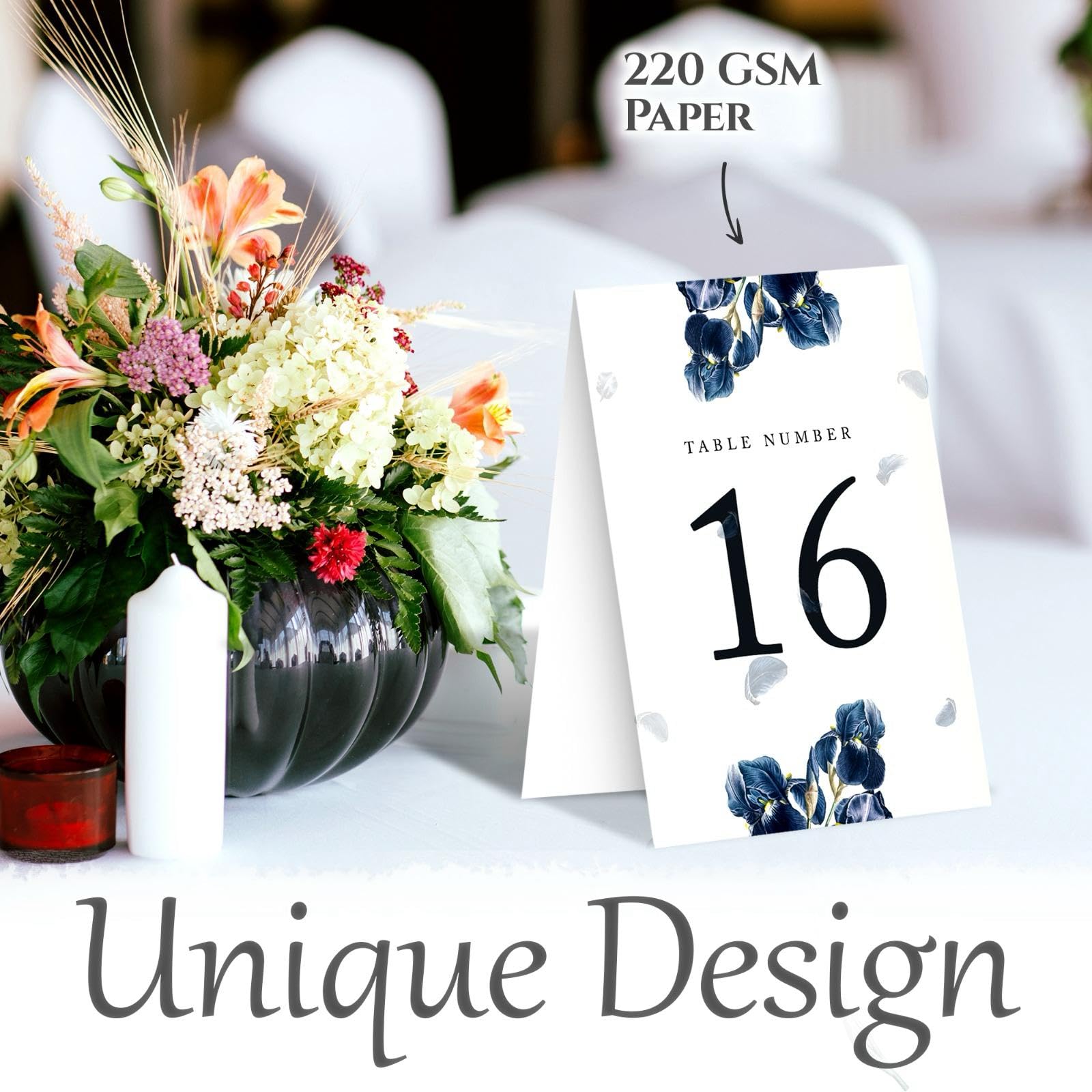 1-30 Table Numbers, Wedding Table Numbers Plus Head Table and Gift Table 32 Pieces, Double Sided Wedding Reception Table Numbers, Wedding Seating Chart, Special Event Table Number Signs 4x6.