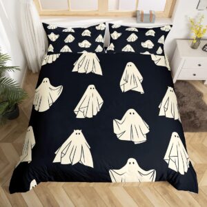 castle fairy black halloween theme decorations,kids halloween ghost printed print king size duvet cover for teens adults,ghost bedroom decor soft comforter cover with zipper closure