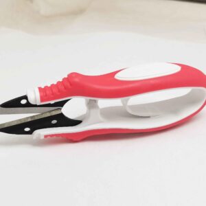 HONEYSEW 3PCS 5 Inch Sewing Scissors Clipper Thread Snips Small Embroidery Thrum Yarn Thread Cutter with Sheath Cover Trimming Nipper for Stitch DIY Supplies Thread Cutter Tool (3PCS RED Thread Snips)