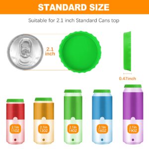 CoguZed 6Pcs Silicone Soda Can Lids, BPA Free Reusable Pop Can Lids, Lids Or Protectors For Beer, Juice, Beverages Fits Standard Soda Cans (Solid Color + Camouflage)