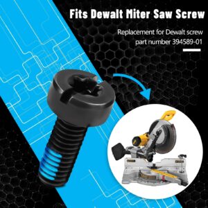 394589-01 Screw Compatible with Dewalt Miter Saw Stand - Replace for DWS779 DWS780 DW703 DW704 DW705S - 2 Pack