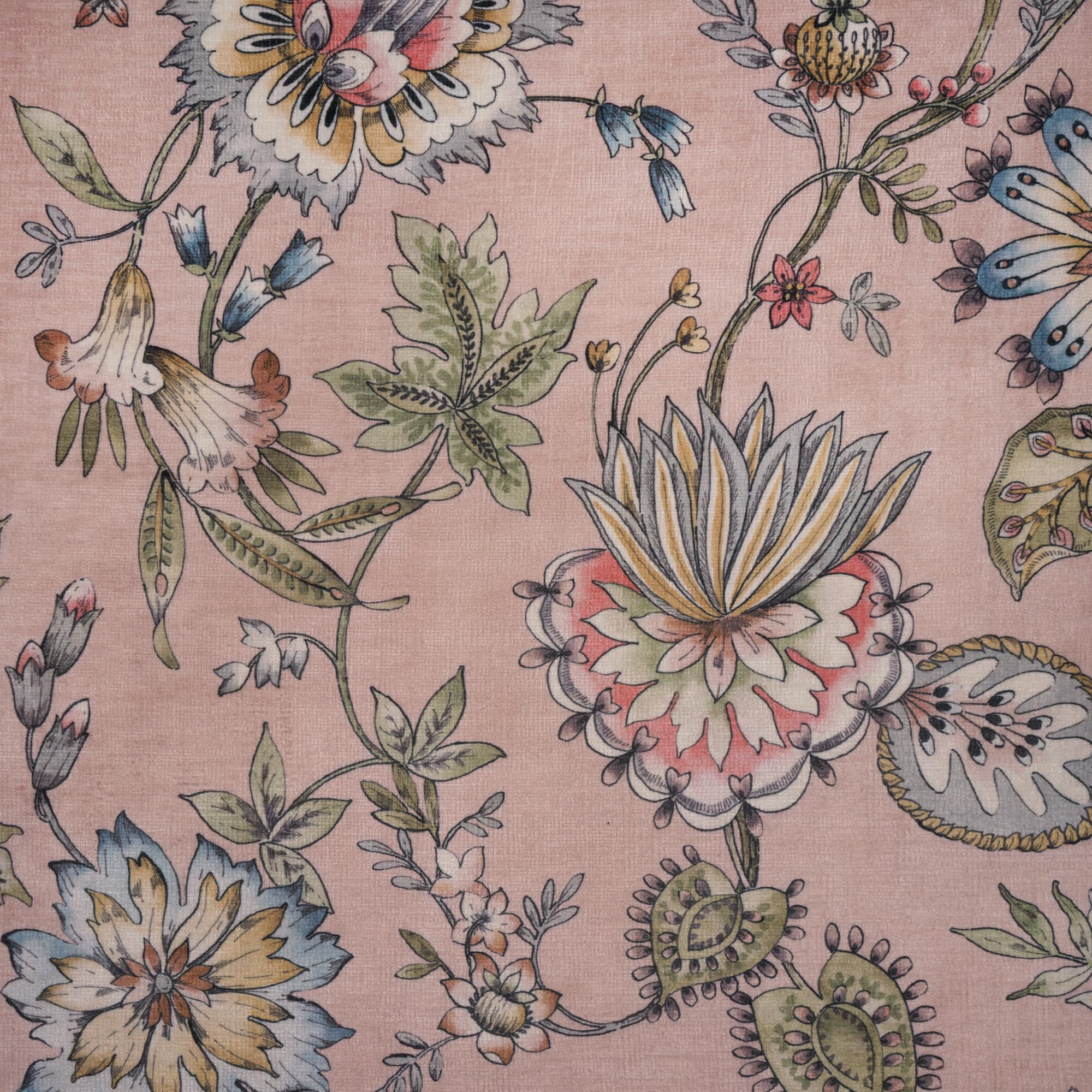 TOP FABRIC, Gia Jacobean Floral Chenille Upholstery Fabric - Whimsical Multicolor Design - 100% Polyester - 55 Width