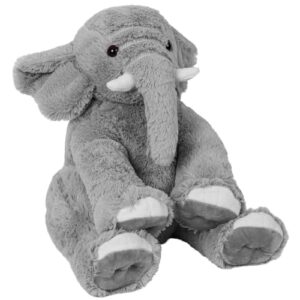 ourhonor weighted elephant stuffed animals, 5lb weighted plush giant 16in elephant throw pillow plushie for boys, and girls christmas (grey)