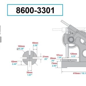 HHIP 8600-3055 3 Ton Ratchet Type Arbor Press with Mulit Gage