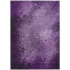 addison rugs chantille acn565 purple 5' x 7'6 indoor outdoor area rug, stain resistant, machine washable, non shedding, bedroom, living room, dining room, kitchen rug