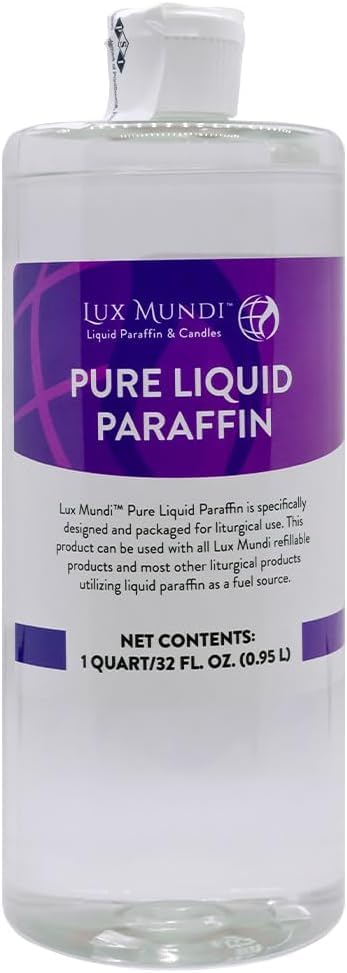 Altar Pure Liquid Paraffin Candle Fuel for Liturgical use | Liquid Church Candle Fuel Wax Free | Suitable for use in All Candle Shells | 1 US Quart or 32 Fluid Ounces.