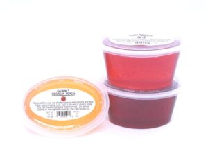 harvest set of 3 aroma gel melts™ georgia peach, apple cinnamon, cranberry chutney gel wax for warmers and burners by the gel candle company peel, melt and enjoy