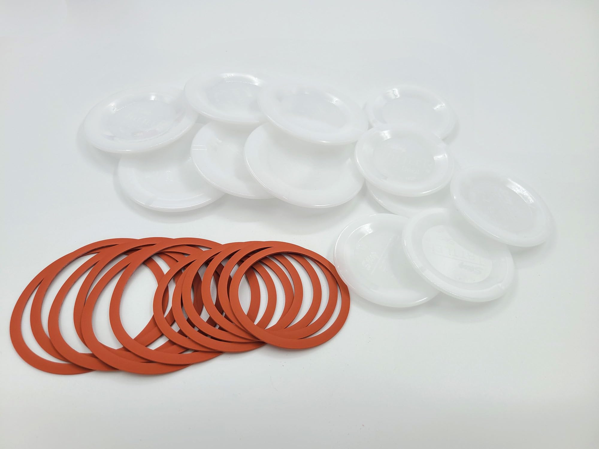 Reusable Canning Lids Bundle Includes 12 Wide and 12 Regular Mouth Tattler Lids and Rings and 24 Dissolvable Sunivale Jar Labels For Use With Hot Water Bath and Pressure Canning Methods Made in USA