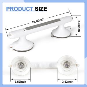 Grab Bars for Shower(2 Pack), Shower Handle for Bathroom, Suction Cup Grab Bars with Indicators, Shower Handles for Elderly, Handicap Grab Bars for Senior, Tool Free & No Drill Balance Bar for Bathtub