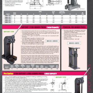 HHIP 8600-3055 3 Ton Ratchet Type Arbor Press with Mulit Gage