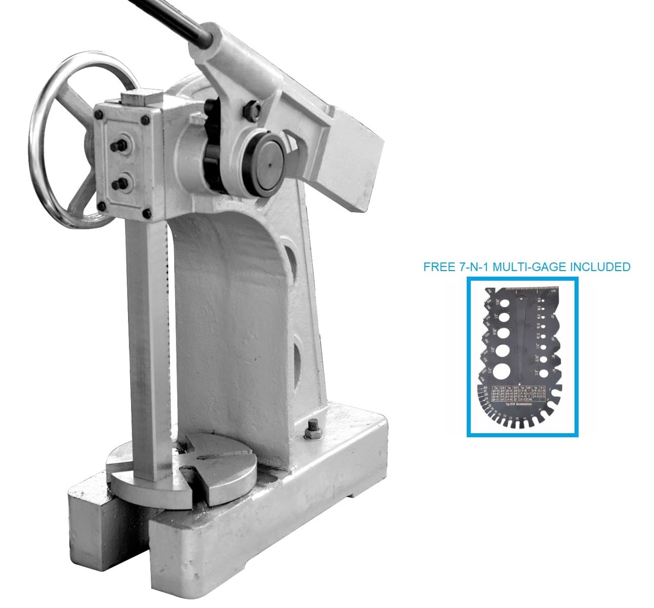 HHIP 8600-3055 3 Ton Ratchet Type Arbor Press with Mulit Gage