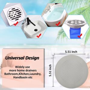 4 Pack Drain Hair Catcher, Hair Catcher Shower Drain, Sink Drain Strainer, Shower Drain Cover Hair Catcher Stopper, Shower Drain Protector Sink Strainer with Suction Cups for Bathroom/Kitchen/Bathtub