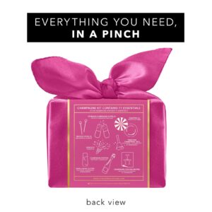 Pinch Provisions Champagne Kit, 11 Bartending & Mixology Essentials, Including Edible Glitter, Champagne Flutes, Bottle Stopper, Pre-Wrapped Bow Box, Perfect for Graduation's, Dinner Parties, or