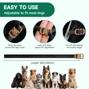 4 Pack Flea Collar for Dogs, Dog Flea and Tick Treatment, 8 Months Protection Flea and Tick Collar for Dogs, Waterproof Dog Flea Collar, Adjustable Collar Flea and Tick Prevention for Dogs,Black