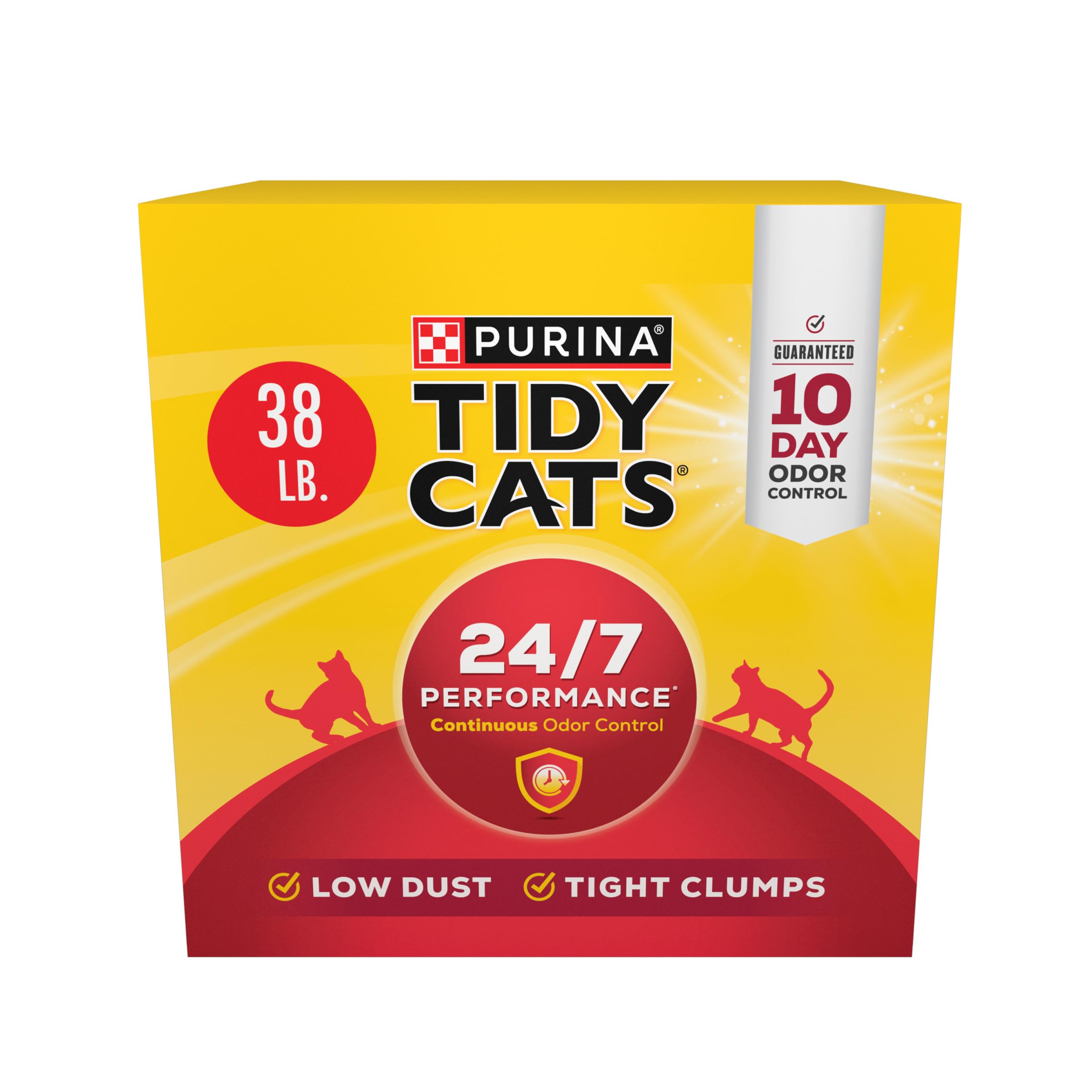 Purina Tidy Cats Clumping Cat Litter, 24/7 Performance Multi Cat Litter - 38 lb. Box