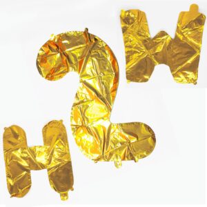 74PCS Gold Birthday Balloon, Number Balloon and Letter Balloon, 32inch 0-9, 2 Set 16inch A-Z & HAPPY BIRTHDAY, DIY Golden Foil Balloons for Wedding Party Decoration Anniversary Celebration Graduation