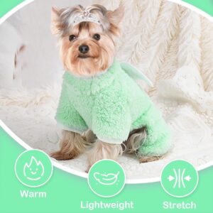 Small Dog Sweater - St. Patrick's Day Dog Pajamas Pjs 4-Legged Onesie Dog Sweaters for Small Dogs - Dog Clothes for Small Dogs - Pet Clothes Fleece Turtleneck Sweater for Dogs