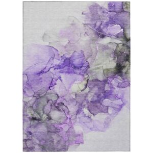 addison rugs chantille acn520 purple 2'6" x 3'10 indoor outdoor area rug, stain resistant, machine washable, non shedding, bedroom, living room, dining room, kitchen rug