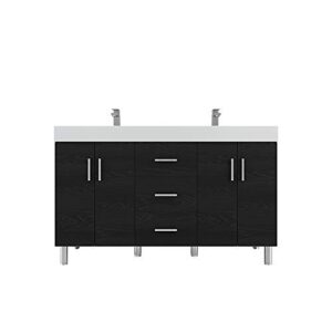 alya bath ripley bathroom vanity, 60", black