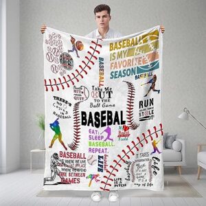 baseball gifts for boys 8-12,baseball blanket warm soft baseball throw blankets 60x50 inches,baseball gifts baseball lovers/team player blankets gift for girls boys men (baseball)