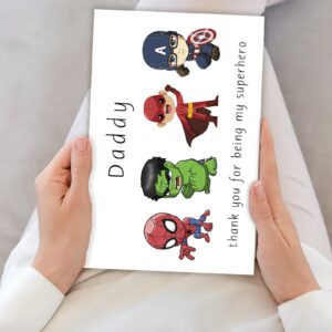 BENNLOOS Cute Thank You Card for Daddy, Hilarious Father's Day Card for Dad, Lovely Dad Birthday Gifts from Son Daughter Children, Happy Birthday Card for Papa