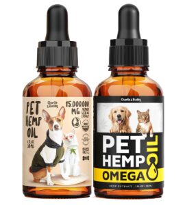 charlie&buddy hеmp and salmon oils for dogs - omega 3,6,9 for skin, coat, anxiеty relief and jоint pаin