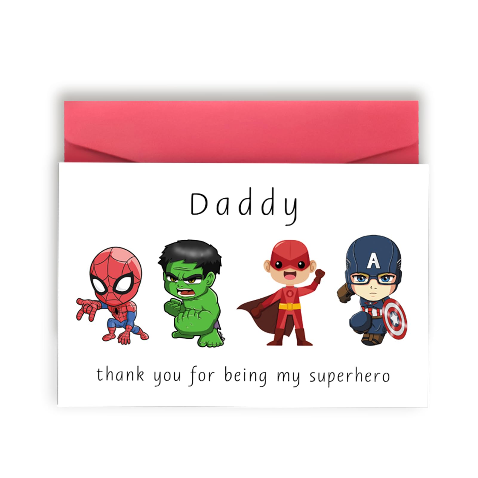 BENNLOOS Cute Thank You Card for Daddy, Hilarious Father's Day Card for Dad, Lovely Dad Birthday Gifts from Son Daughter Children, Happy Birthday Card for Papa