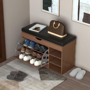 homemore shoe bench shoe cabinet shoe rack for entryway with sitting stool shoe storage cabinet for entryway shoe rack three-tier shoe cabinet suitable for home and apartment