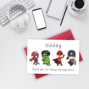 BENNLOOS Cute Thank You Card for Daddy, Hilarious Father's Day Card for Dad, Lovely Dad Birthday Gifts from Son Daughter Children, Happy Birthday Card for Papa