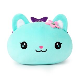 Onsoyours Cute Kitten Mermaid Plush Toy Stuffed Animal Kitty Soft Mermaid Cat Plush Pillow for Kids (Blue Cat Mermaid, 12")