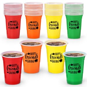 nefelibata 48 pack 15oz thanksgiving party plastic cups friendsgiving disposable tableware friends gathering party supplies thanksgiving dinner wedding birthday favors give thanks drinking cups