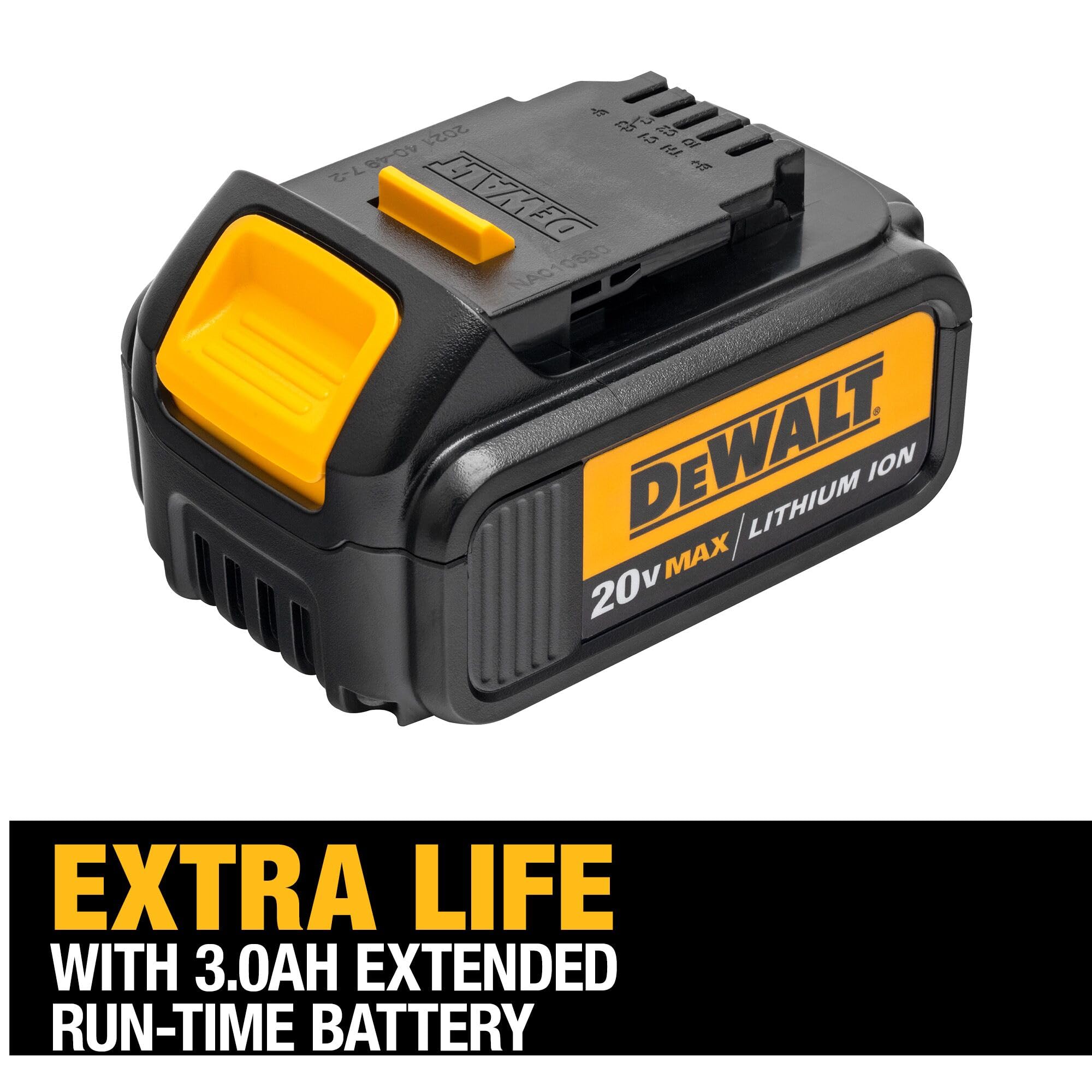 DEWALT 20V MAX Battery with LED Charge Indicator, 3 Amp Hour, 4 Pack (DCB200-4)