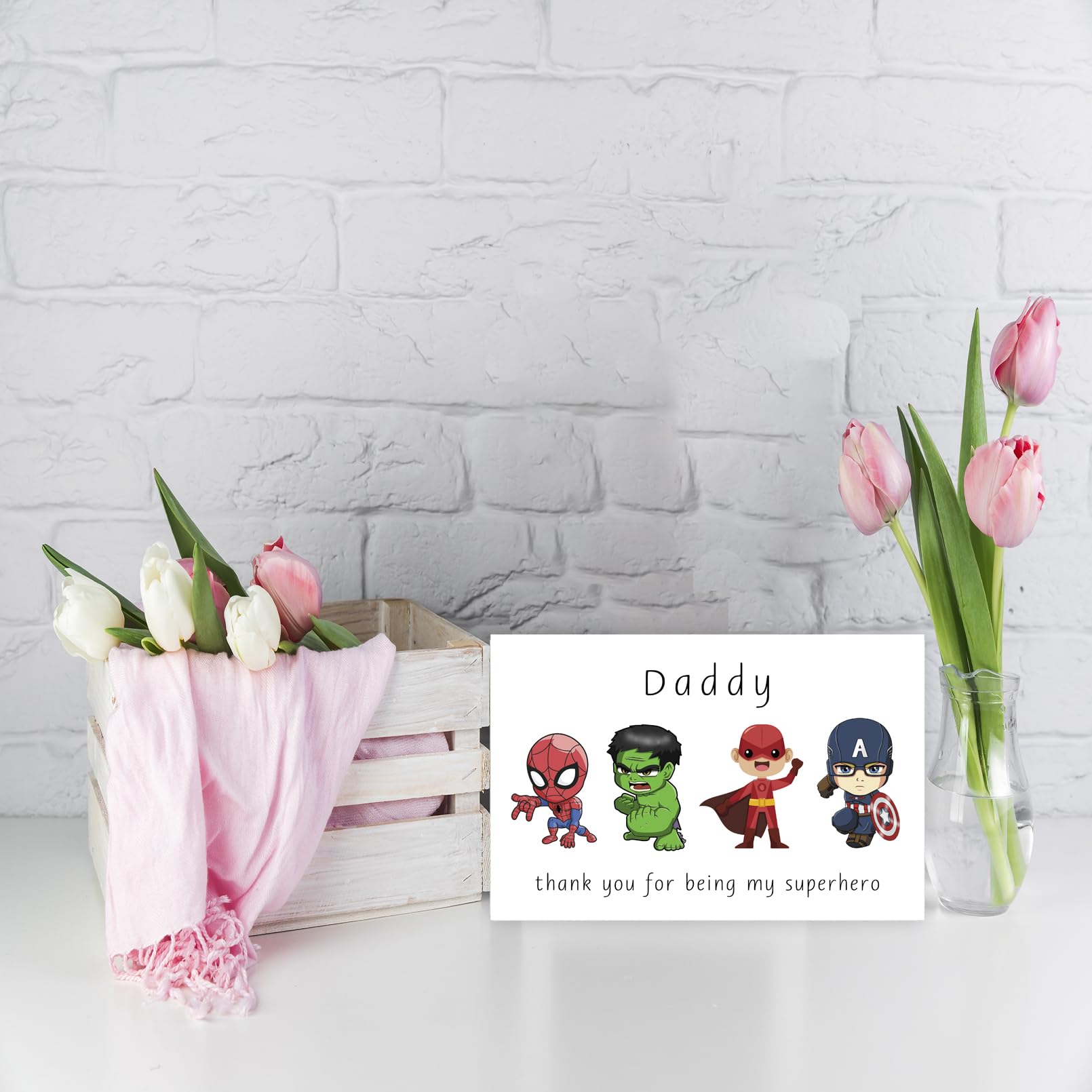 BENNLOOS Cute Thank You Card for Daddy, Hilarious Father's Day Card for Dad, Lovely Dad Birthday Gifts from Son Daughter Children, Happy Birthday Card for Papa