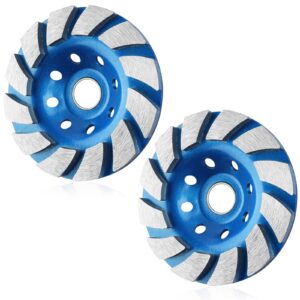 aoklit 4.5 inch concrete grinding wheel 4 1/2 inch for angle grinder,2 pcs 12-segment diamond cup grinder wheel for grinding and polishing stone concrete surface, stones, cement, marble